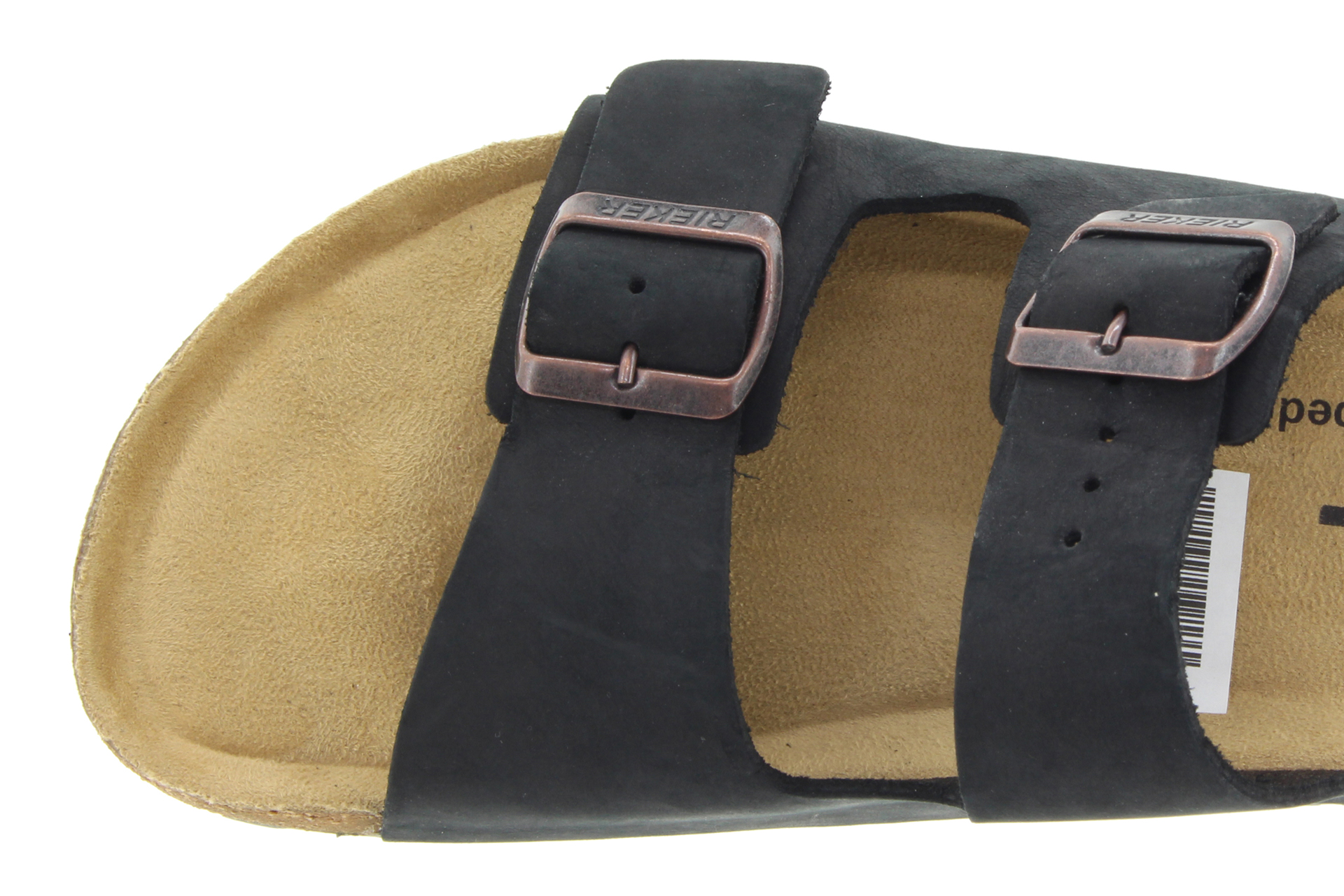 RIEKER Pánské černé kožené pantofle - Shoemaker.cz