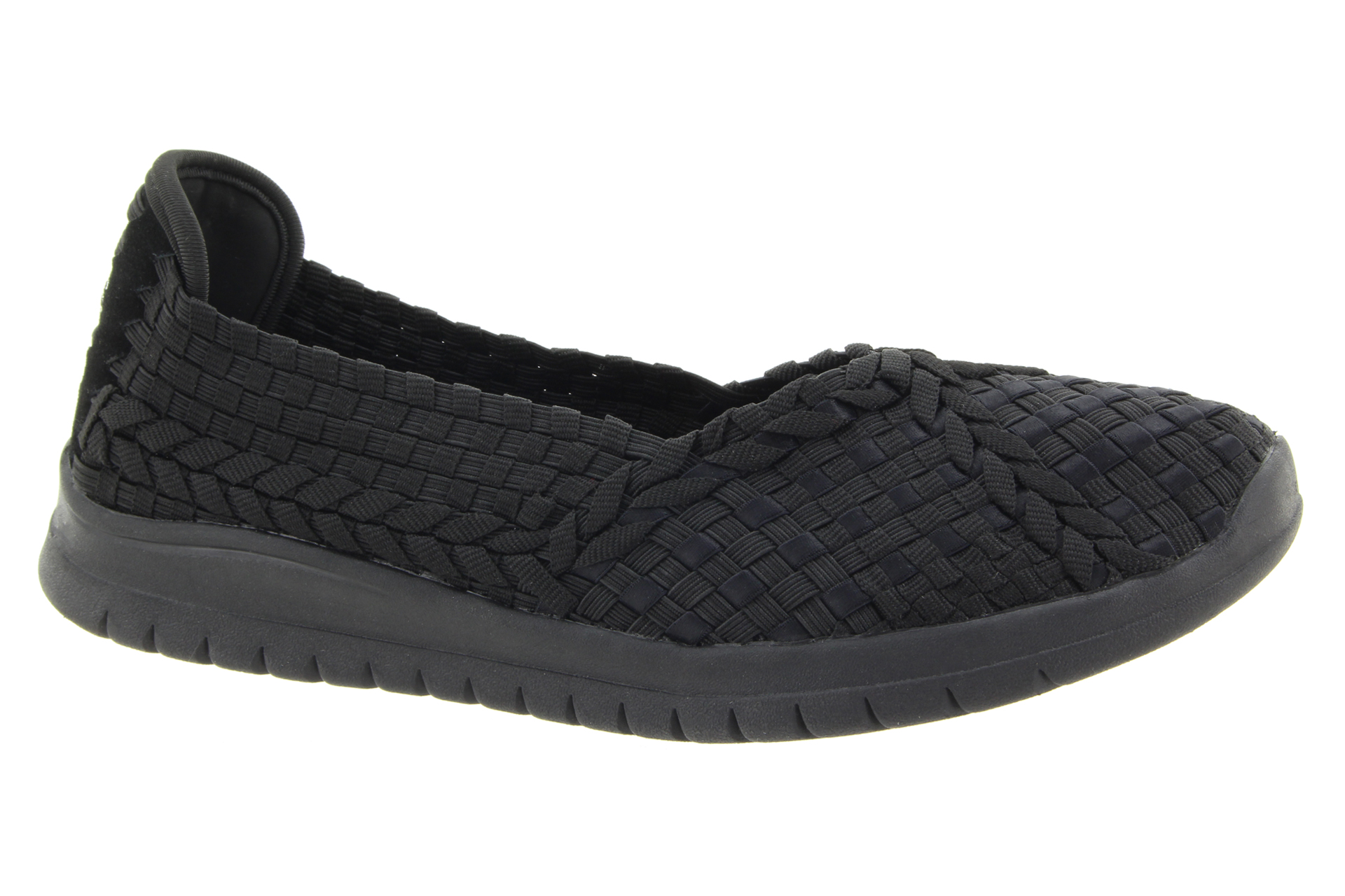 SKECHERS Dámské černé textilní balerínky - Shoemaker.cz